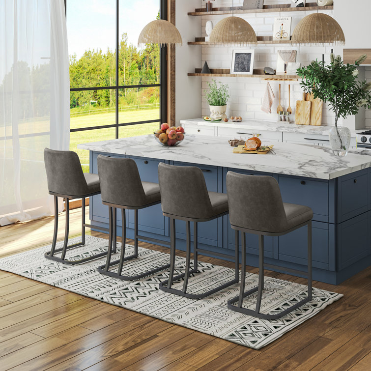 Upholstered bar stools set of 4 store